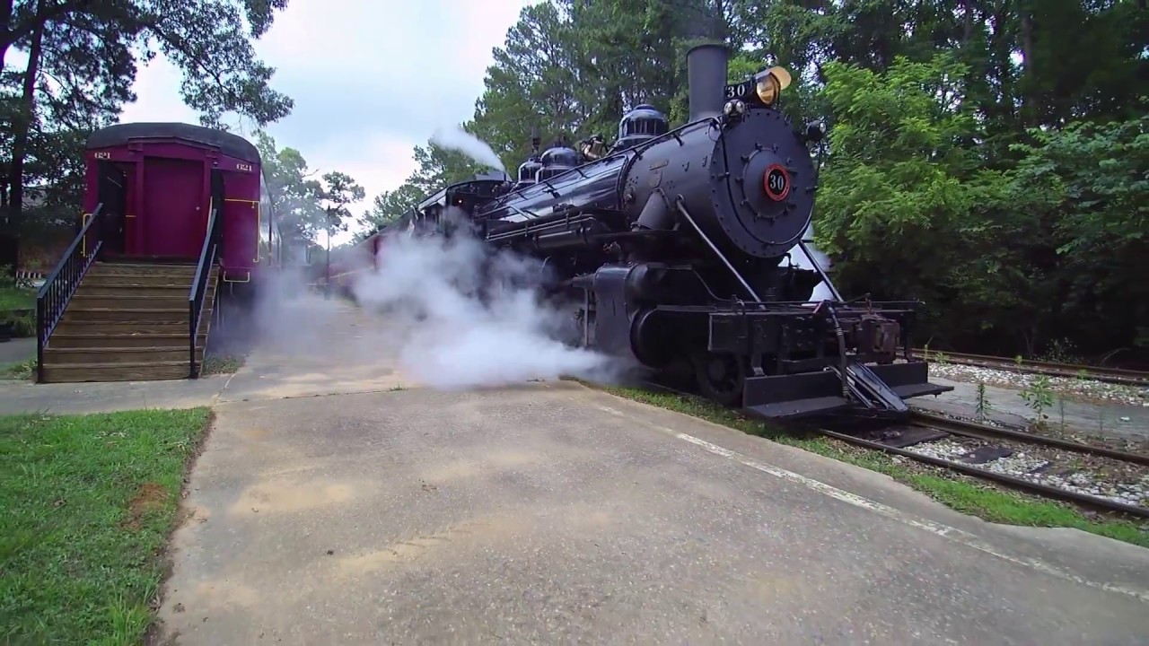 Texas State Railroad #30 Departing from Rusk Depot 6/2/2017 - YouTube