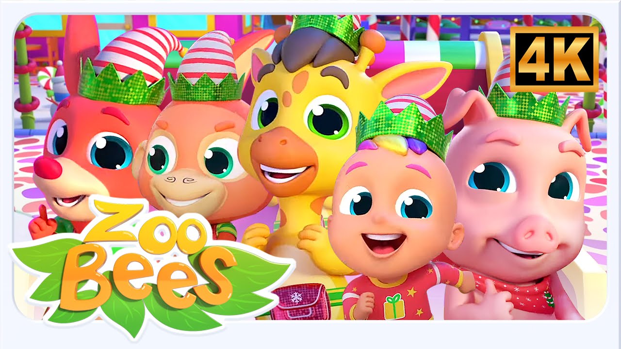 Five Little Elves Jumping Around | Fun Christmas Kids Song - YouTube