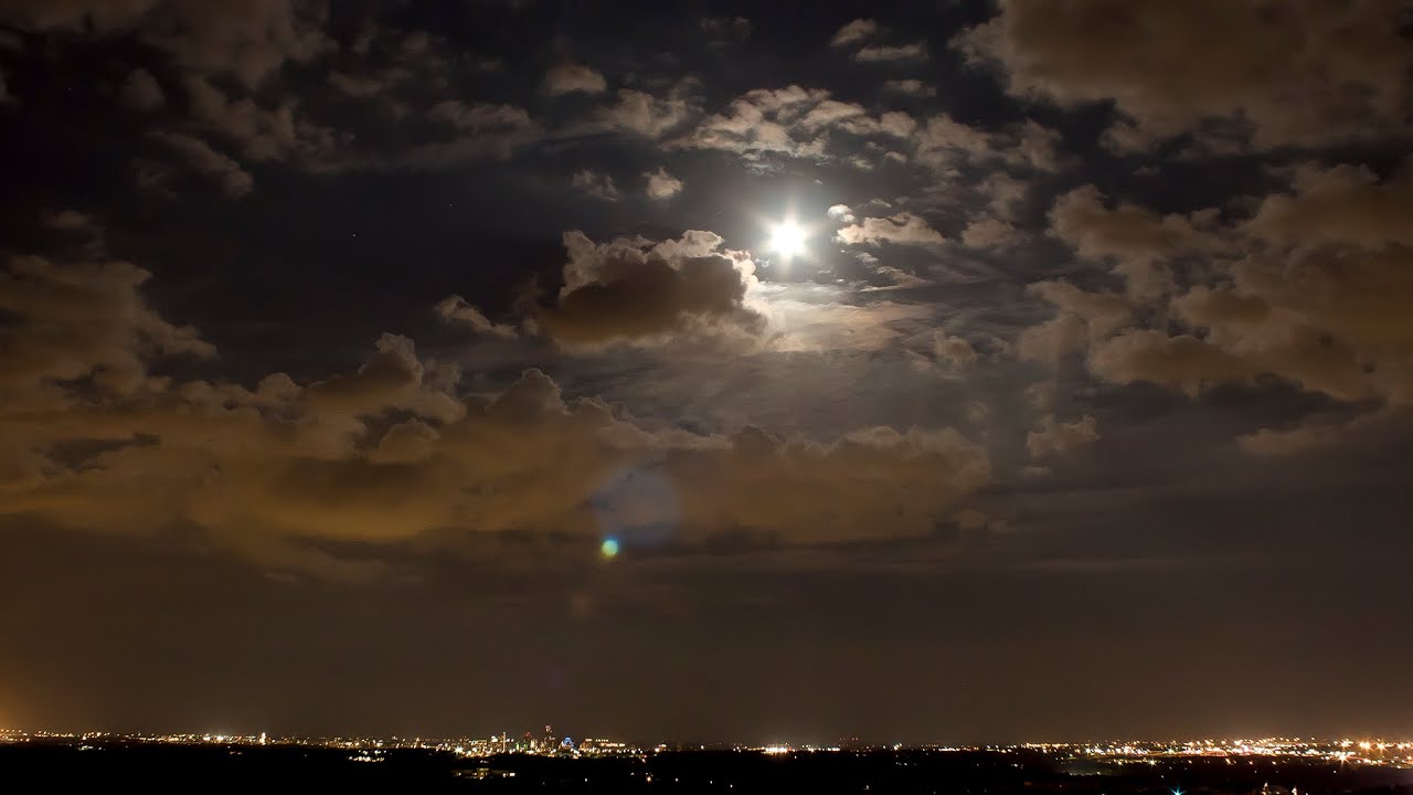 10/8/2014 Sunset, Full Moon and Clouds Over Austin, TX - YouTube