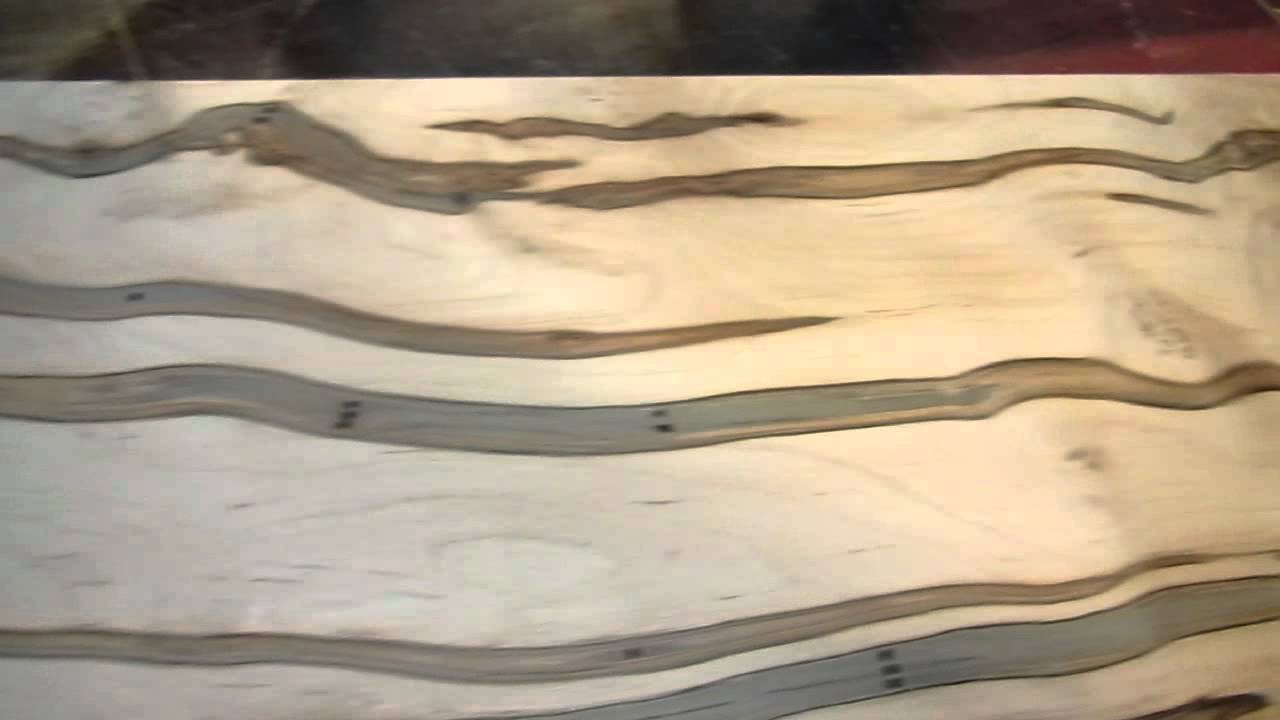 13" wide plank of Ambrosia Maple Fresh Off the Surface Planer - YouTube