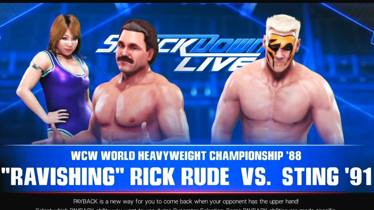 WWE 2K19 | "Ravishing" Rick Rude vs. "The Man" Sting - YouTube