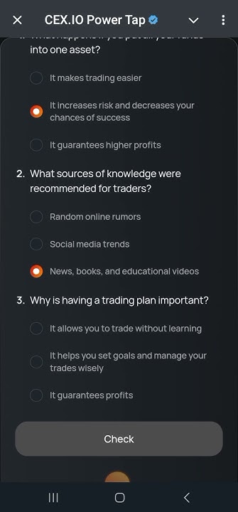 CEX.IO Today's Quiz! "General Trading Tips Part 1: Plan, Diversify, Succeed" #cexio #nft - YouTube