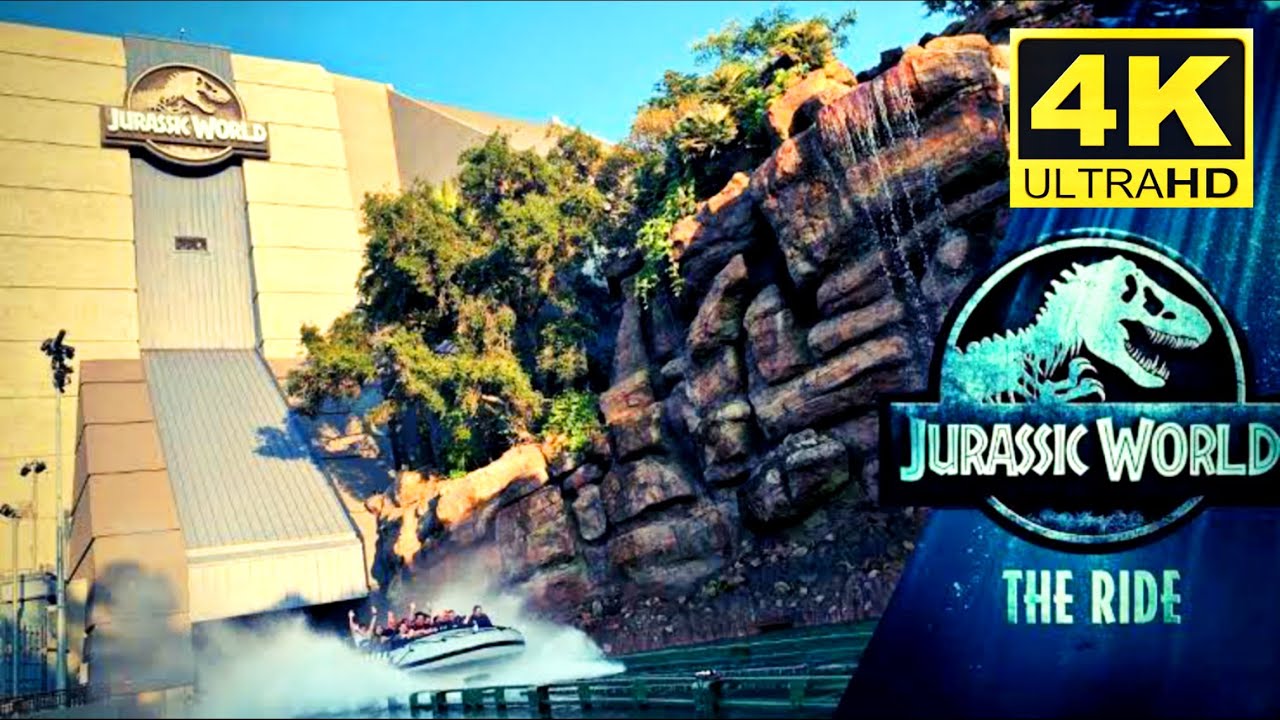 Jurassic World The Ride Front Seat (4K POV) Universal Studios Hollywood ...