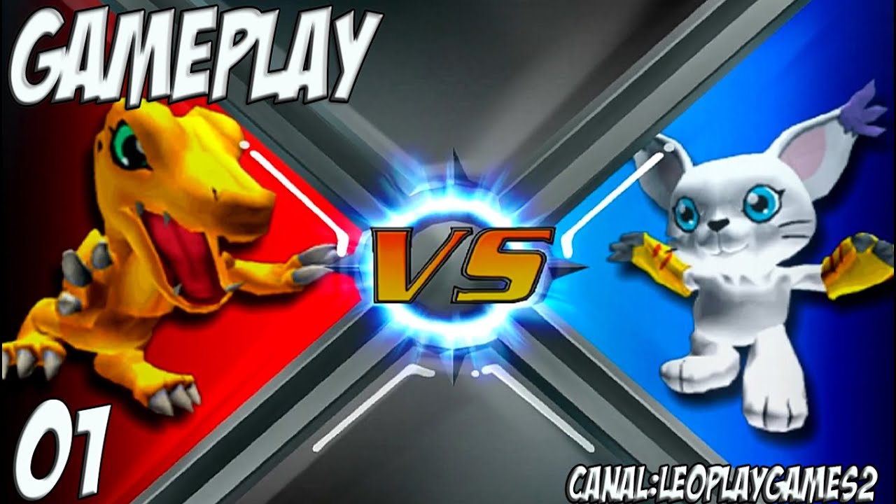 Digimon Rumble Arena 2 GamePlay #1 PTBR "Agumon Vs Patamon" [PS2]【Full ...