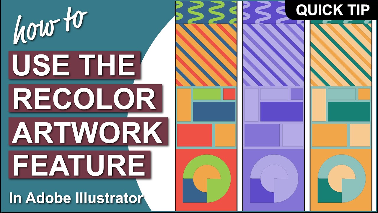 How To Use the Recolor Artwork Feature in Adobe Illustrator - YouTube