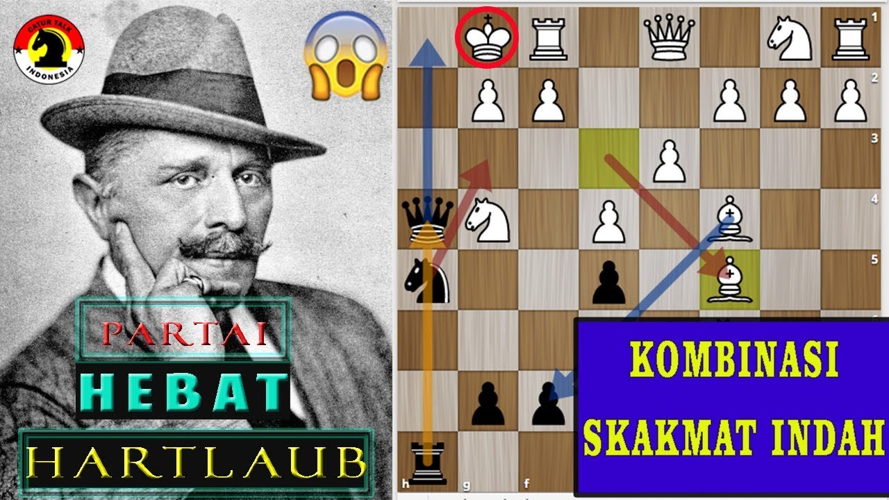 KOMBINASI SKAKMAT INDAH CARL HARTLAUB !!! - YouTube