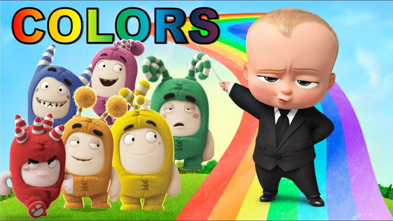 Learn Colors with Baby Boss and Oddbods | Fingers Family Song - YouTube