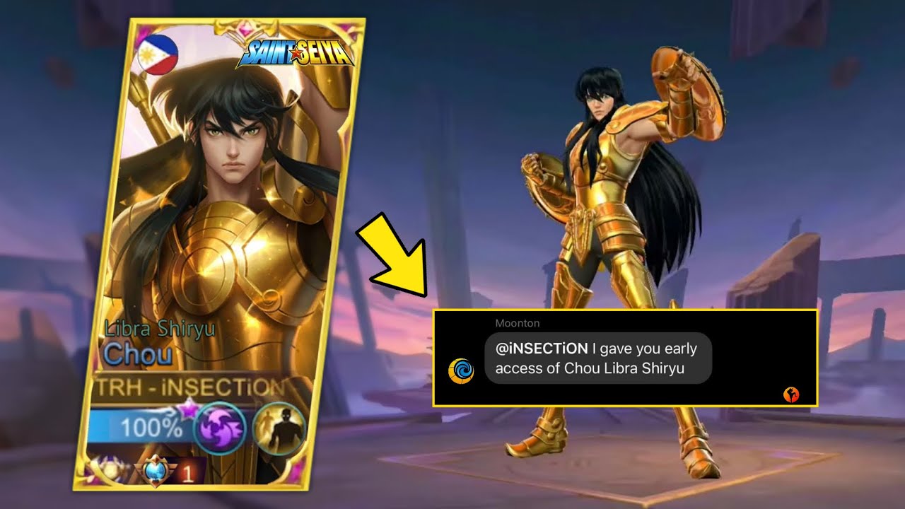NEW SKIN CHOU SAINT SEIYA IS HERE! THANKS MOONTON! | Angas Grabe! - YouTube
