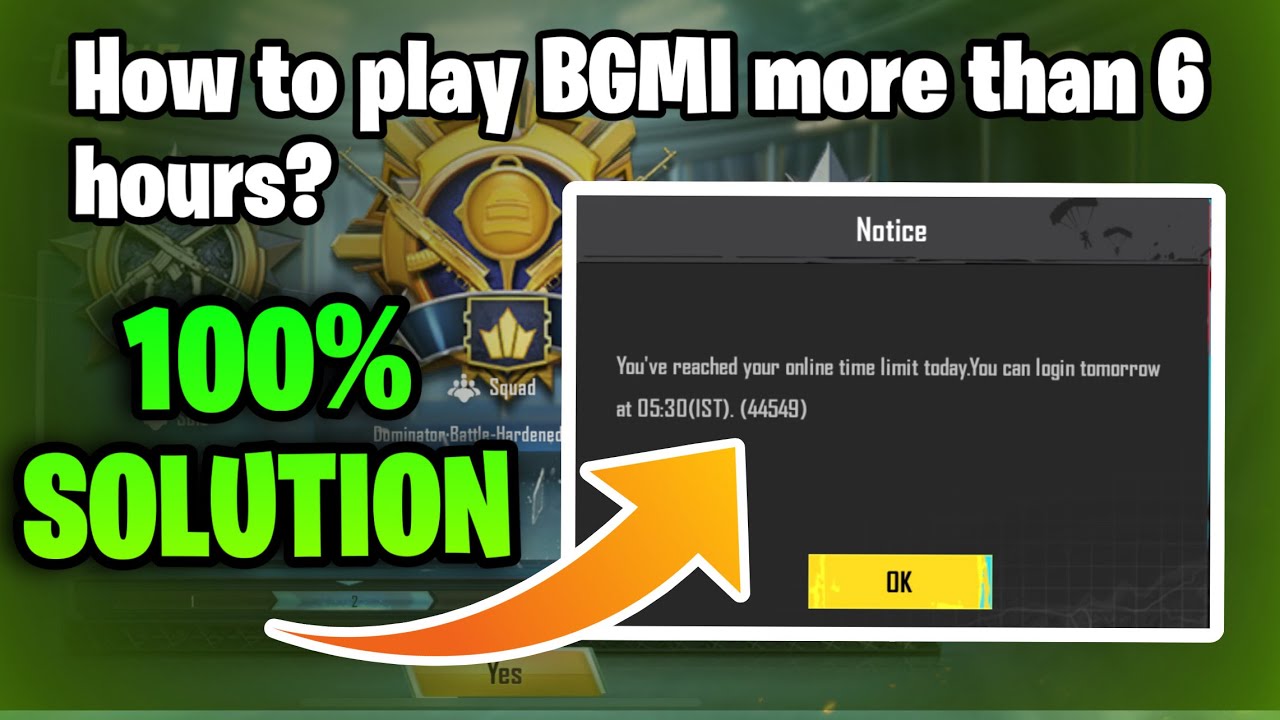 BGMI Time Limit Problem | You Have Reached Your Online Time Limit BGMI ...