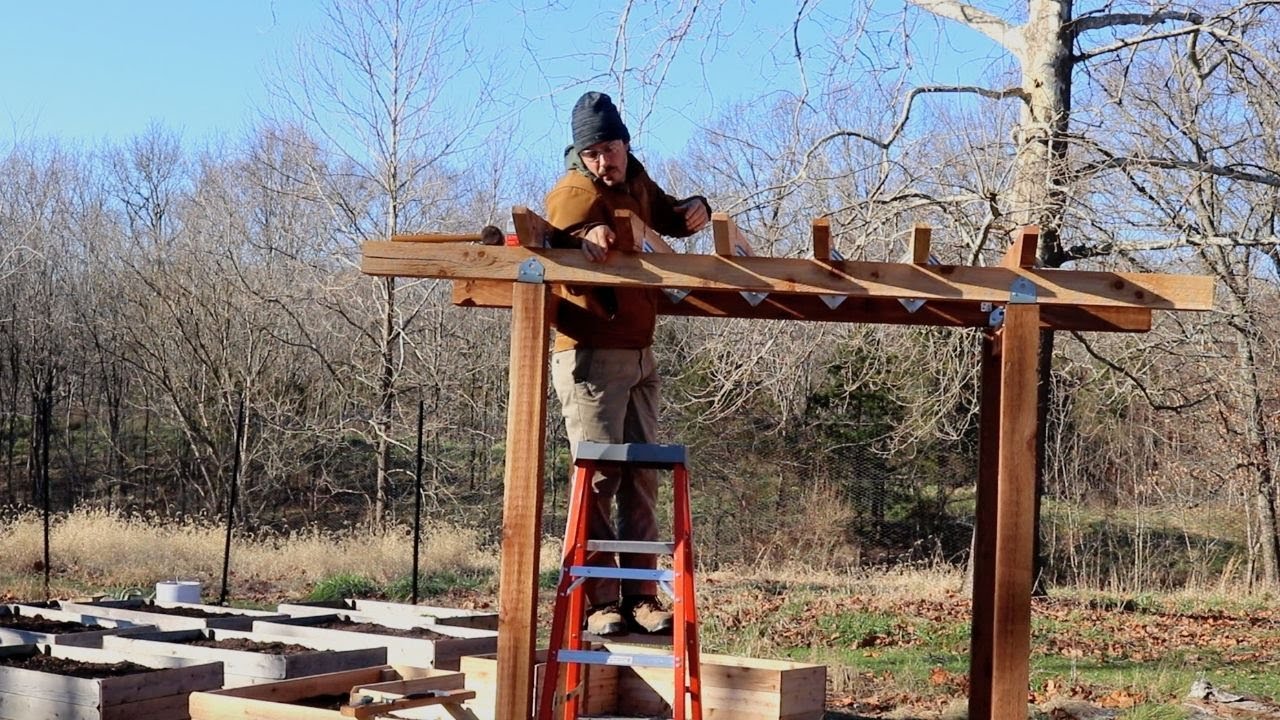 Winter Arrives and Garden Renovations - DIY Garden Arbor - YouTube