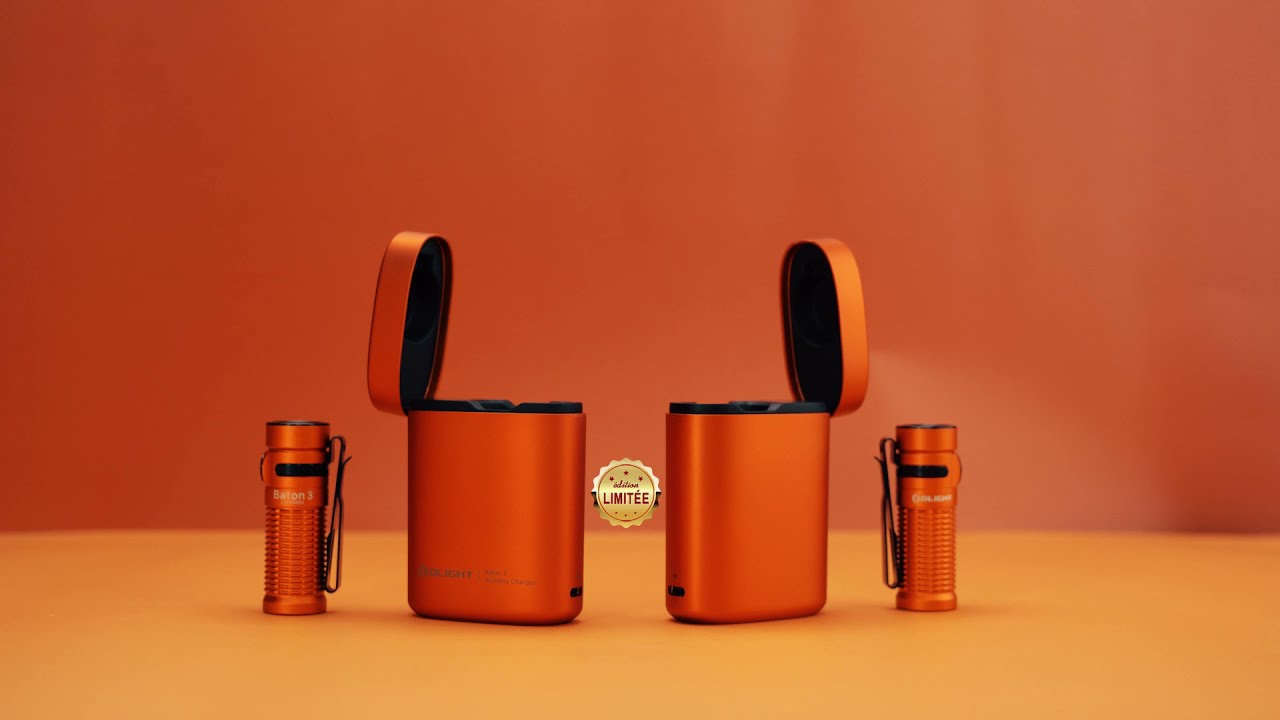 BATON 3 ORANGE EN ÉDITION PREMIUM - LAMPE DE POCHE RECHARGEABLE AVEC ...