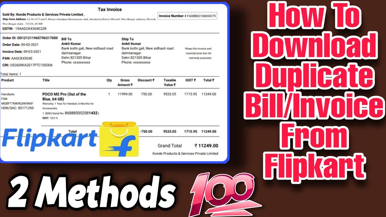 How to download duplicate bill/invoice from Flipkart 2021 | फोन से ...