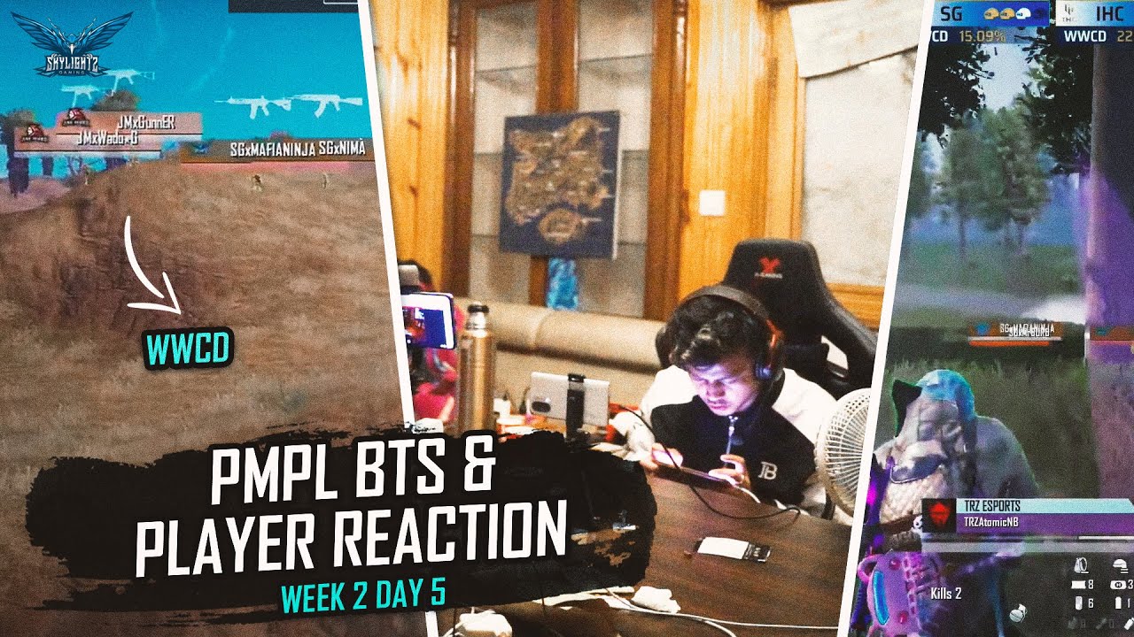 BTS AND PLAYER REACTION | PMPL WEEK 2 DAY 5 - YouTube