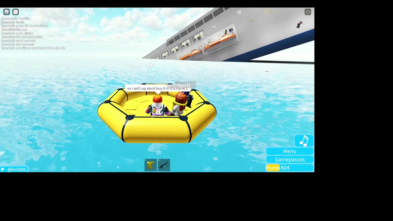 Sinking ship life raft (RIPPED OFF) - YouTube