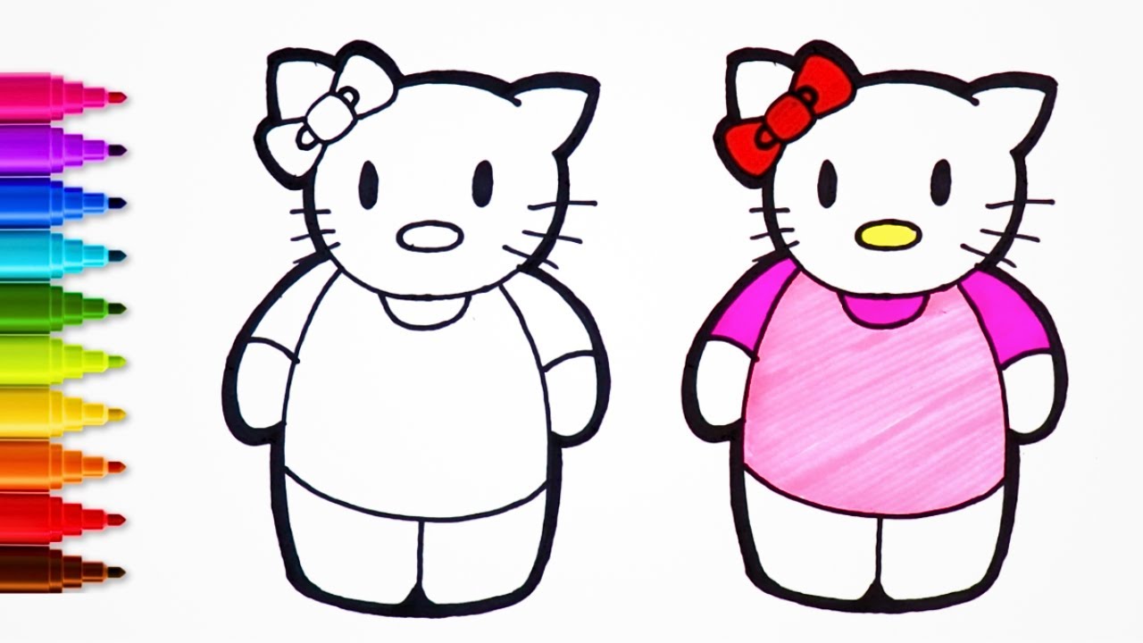 Disegno facile di un simpatico gatto | Cute Cat Drawing | Arte Di Chiki ...