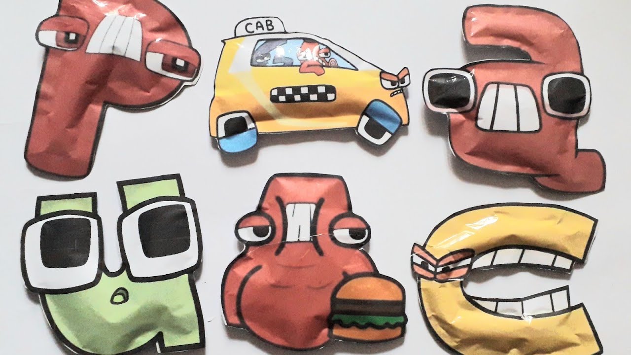 asmr unboxing Alphabet Lore Squishy plushies different versions a fat p ...