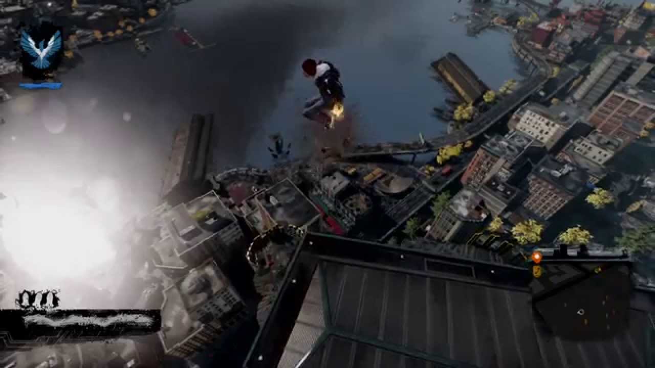 inFAMOUS Second Son™ - Using concrete powers on Augustine's tower - YouTube