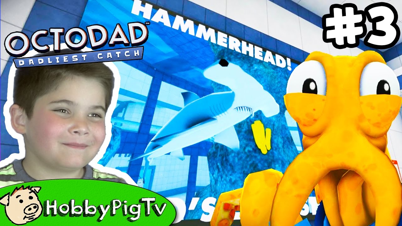 Octodad PART 3 Aquarium SCARY SHARK Fun! Video Gaming Family Friendly ...