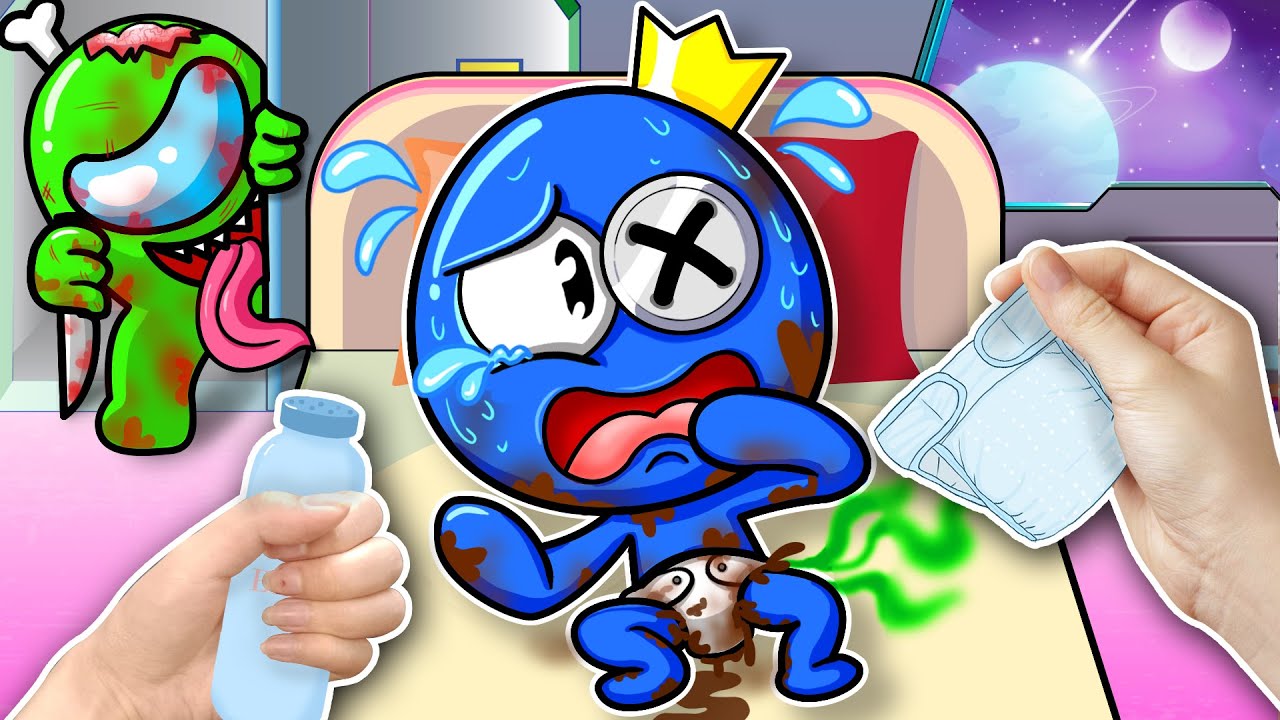 Mini Crewmate Protects Baby Blue From Imposter 👾 || Roblox Rainbow ...