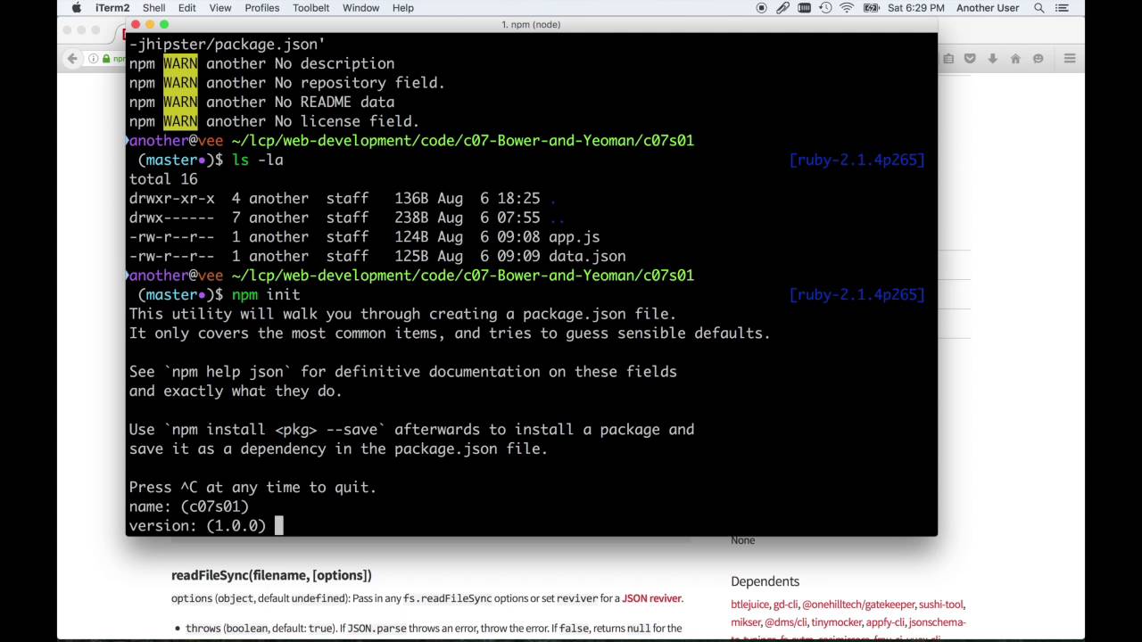 Webprogramming Striversity 0701 65 Getting Started With Nodejs Package Manager Npm