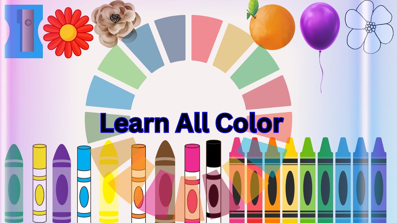 Learn All Color Name With Sounds Color Red Color Yellow Color Blue ...