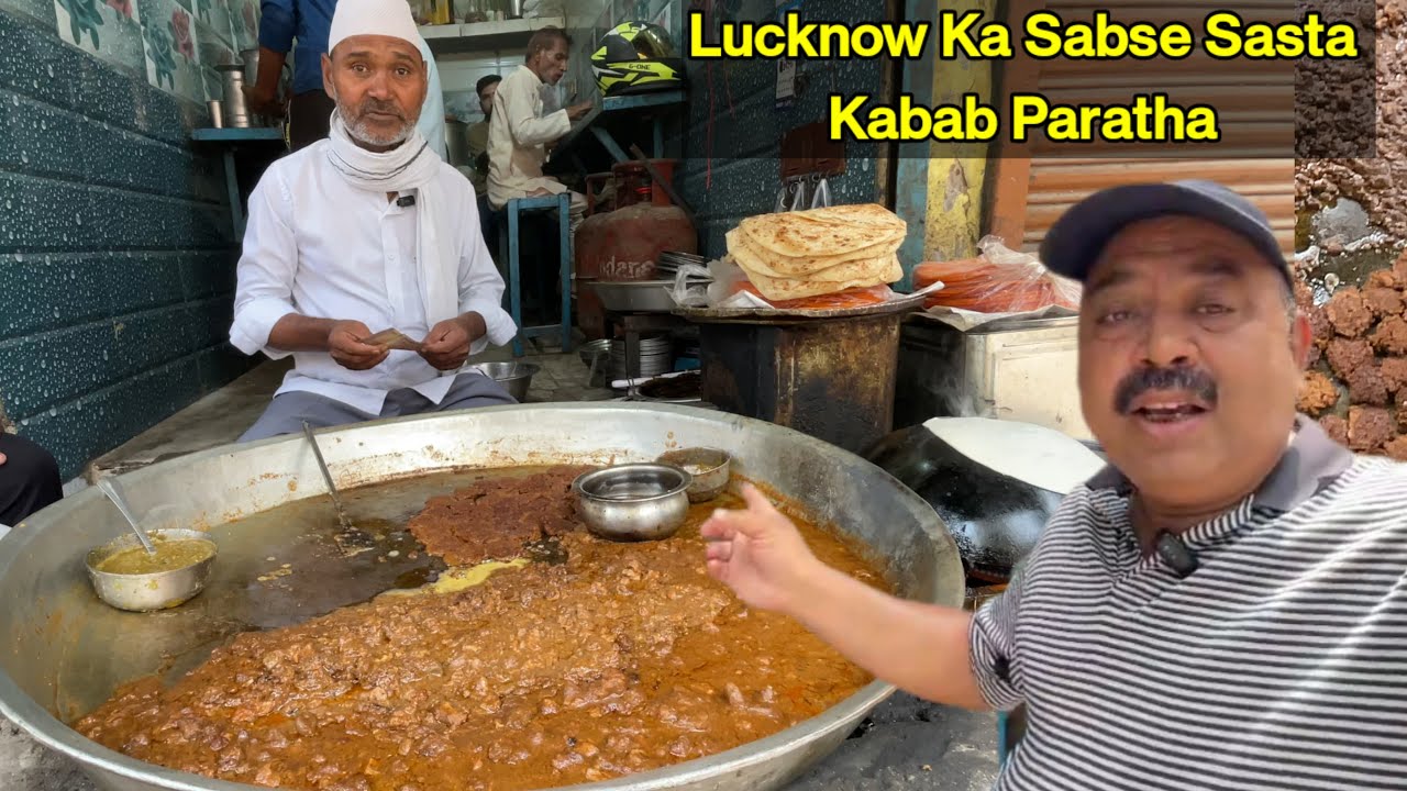 Best Hidden Kabab Paratha in old Lucknow | Kabab Paratha | Boti kabab ...