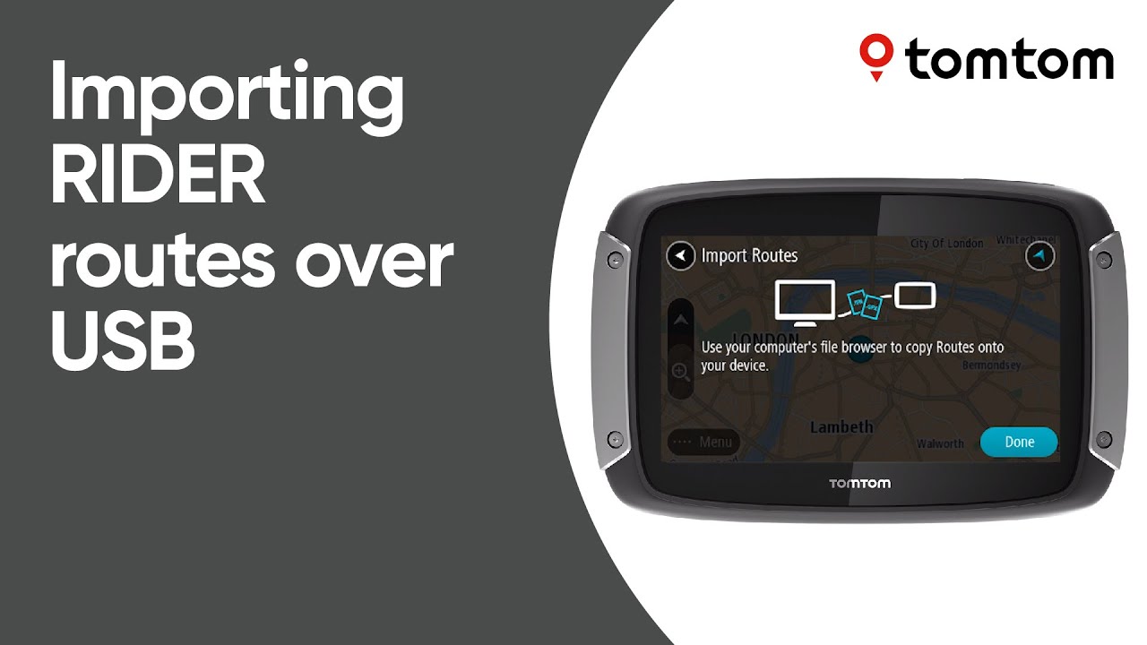 Importing routes for your RIDER from your computer using USB - YouTube