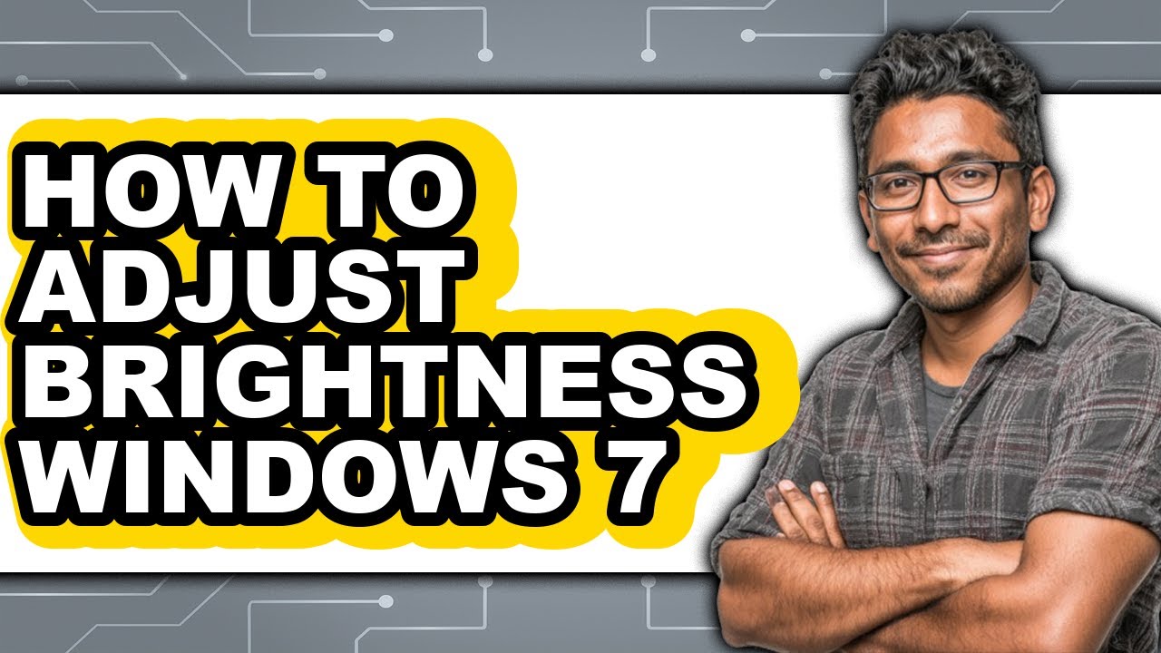 How to Adjust Brightness Windows 7 (only Way) - YouTube