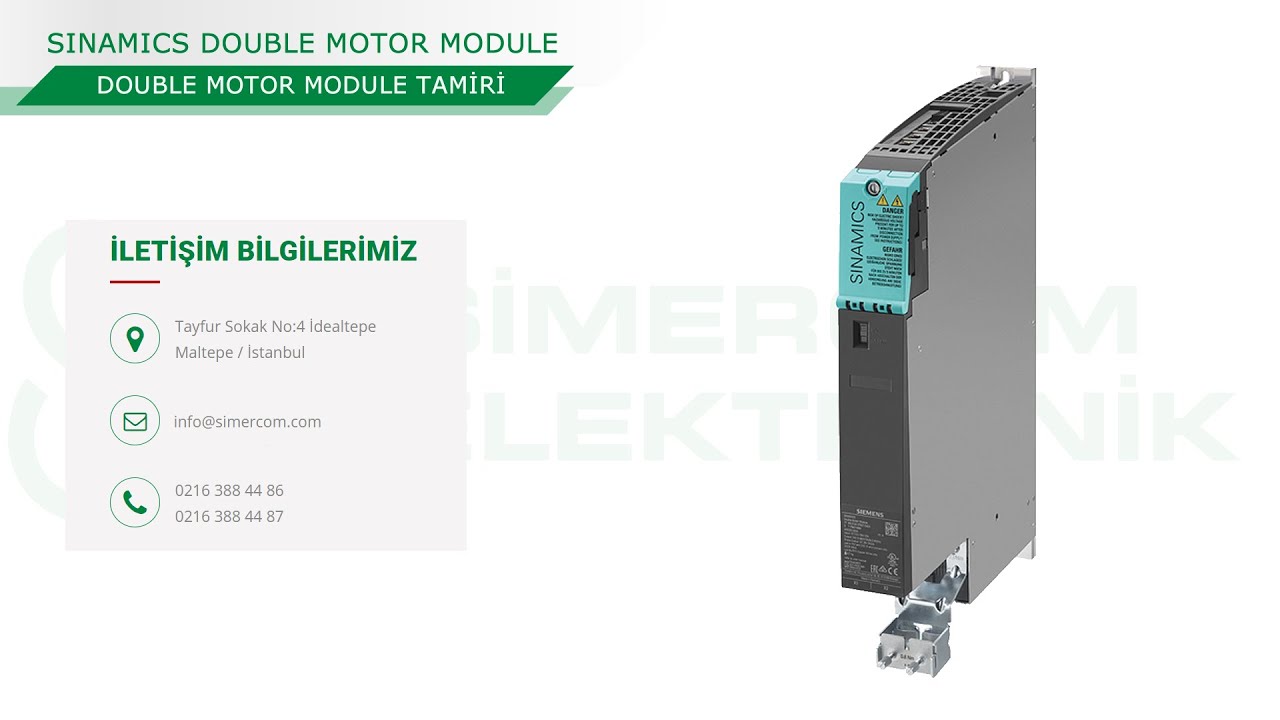 Siemens Sinamics Double Motor Module 6SL3120-2TE15-0AA4 - YouTube
