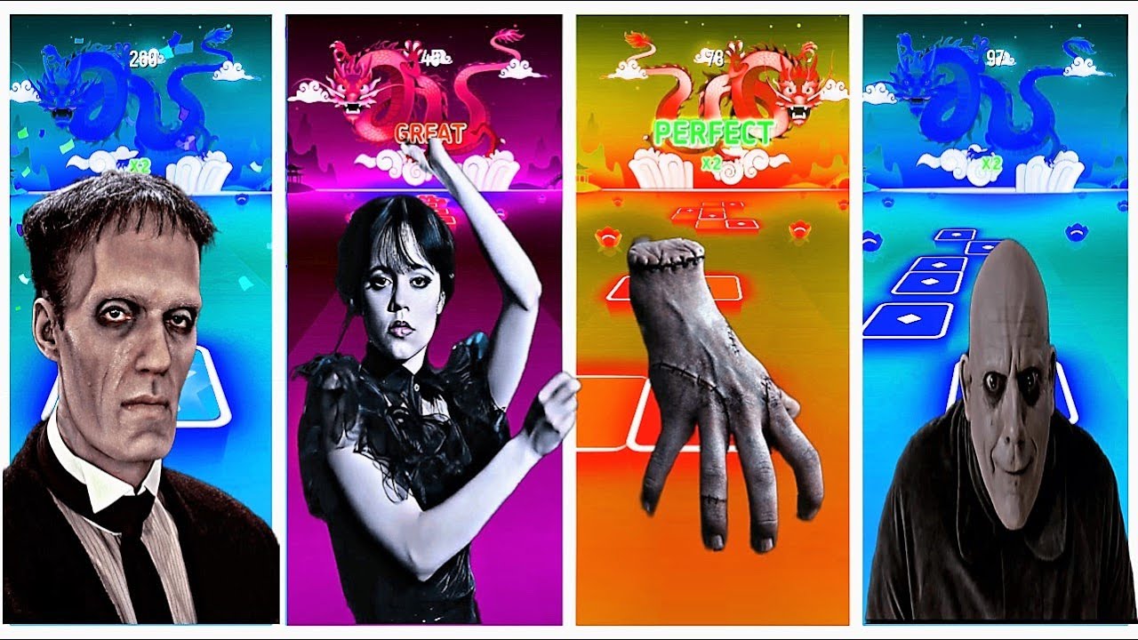 Lurch - Wednesday - Thing - Uncle Fester -Tiles Hop EDM Rush - YouTube