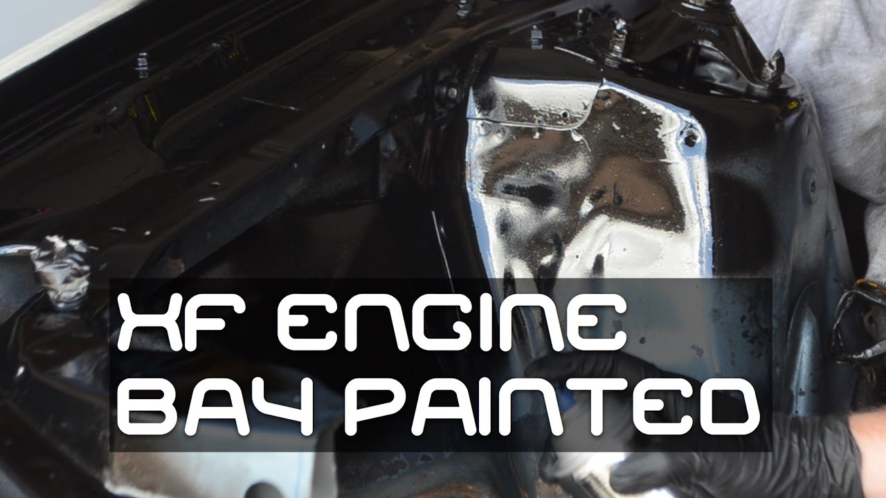 XF engine bay gets a paint - YouTube
