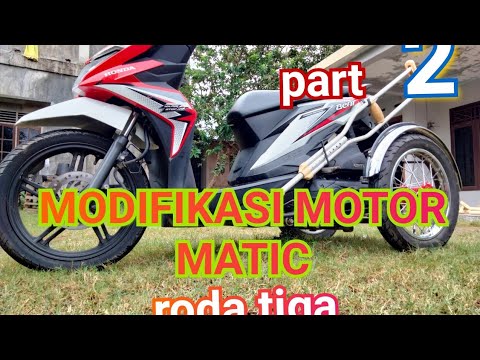 cara buat modifikasi motor matic roda tiga dan tehnik pengerjaan nya ...