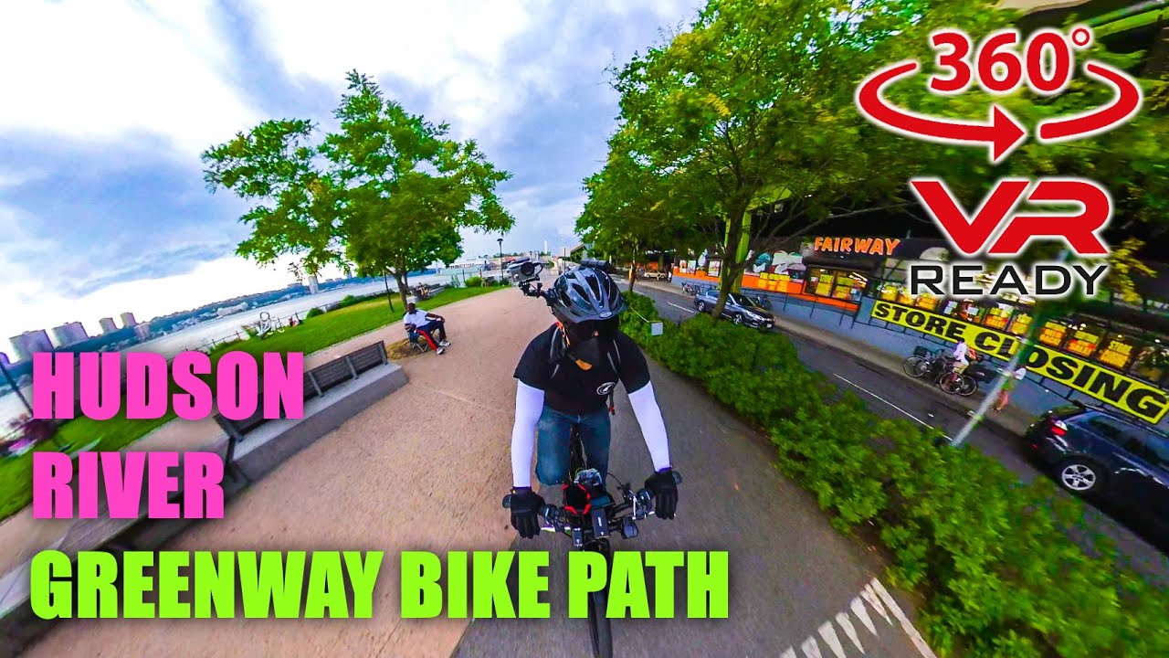 HUDSON RIVER GREENWAY Bike Path NYC Biking Pt #1 | Biking Cycling New ...