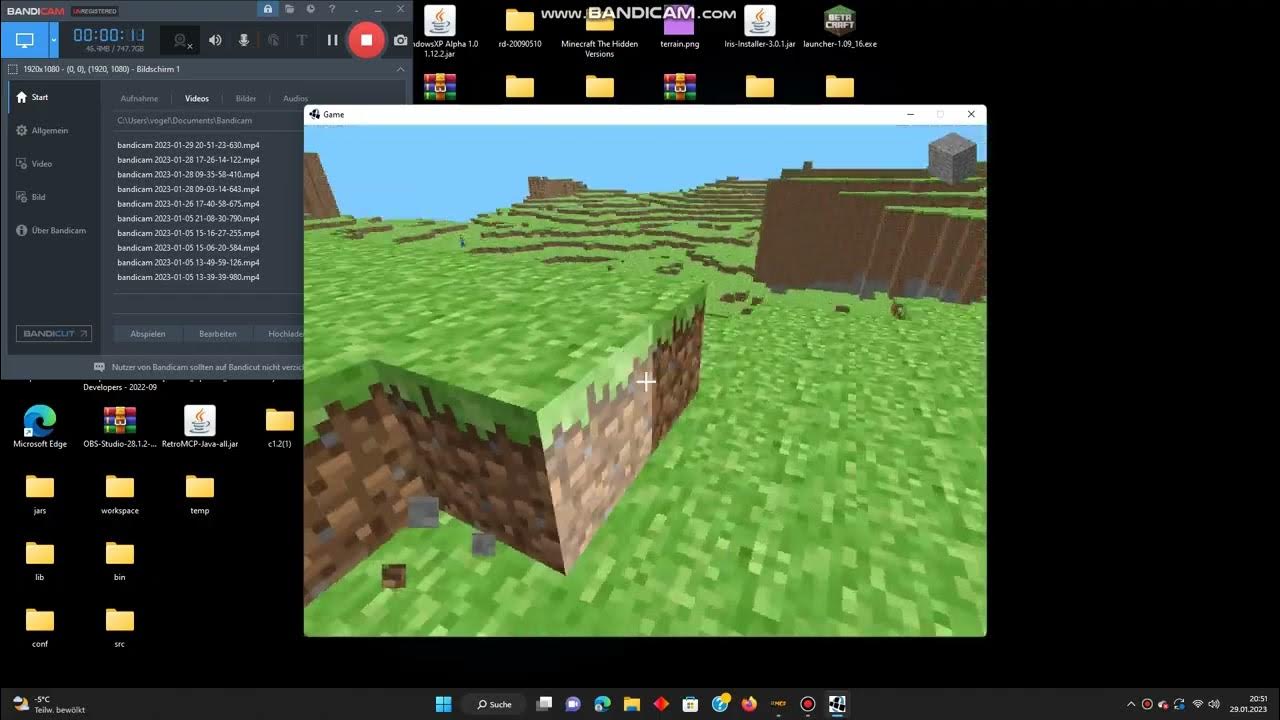 Minecraft c0.0.1a-1607 (remake) - YouTube
