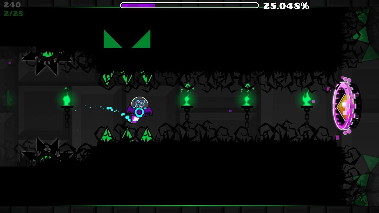 Forest Temple 100% By MIchigun W/Clicks -Geometry Dash - YouTube