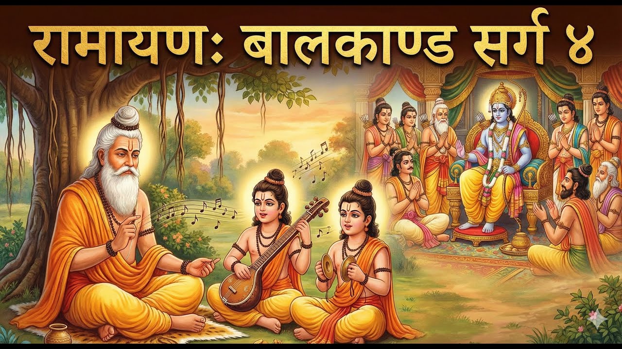 Valmiki Ramayana - Bala Kanda - Sarga 4: रामायण का प्रथम गान - YouTube