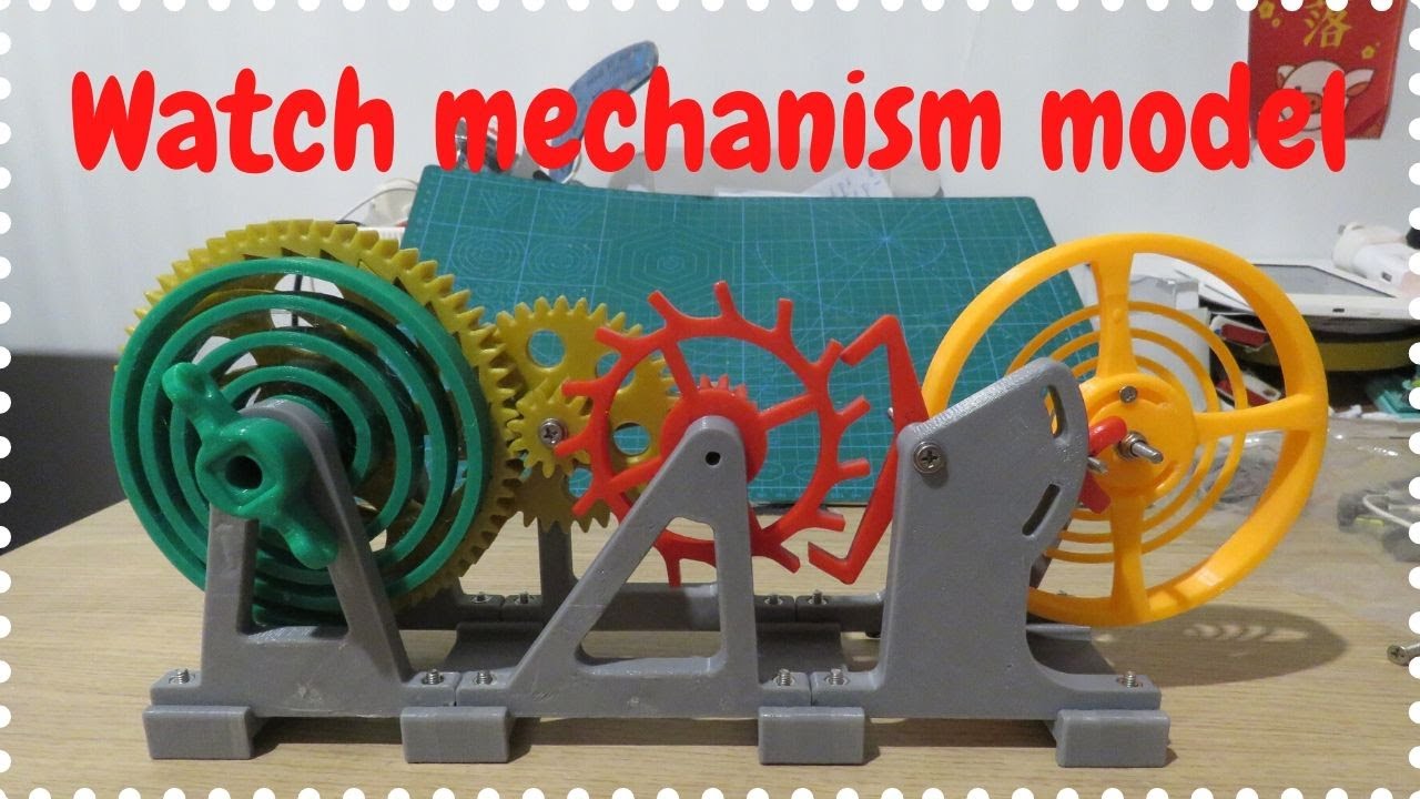 Assembling the 3d printed watch mechanism model | 3d printing ...