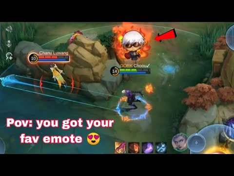 If you got your fav emote 😍/ gusion venom skin gameplay/Mobile legends ...