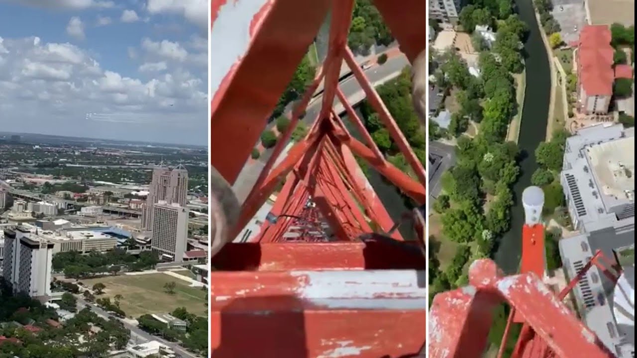 Man captures San Antonio Thunderbirds flyover from top of 500 foot ...