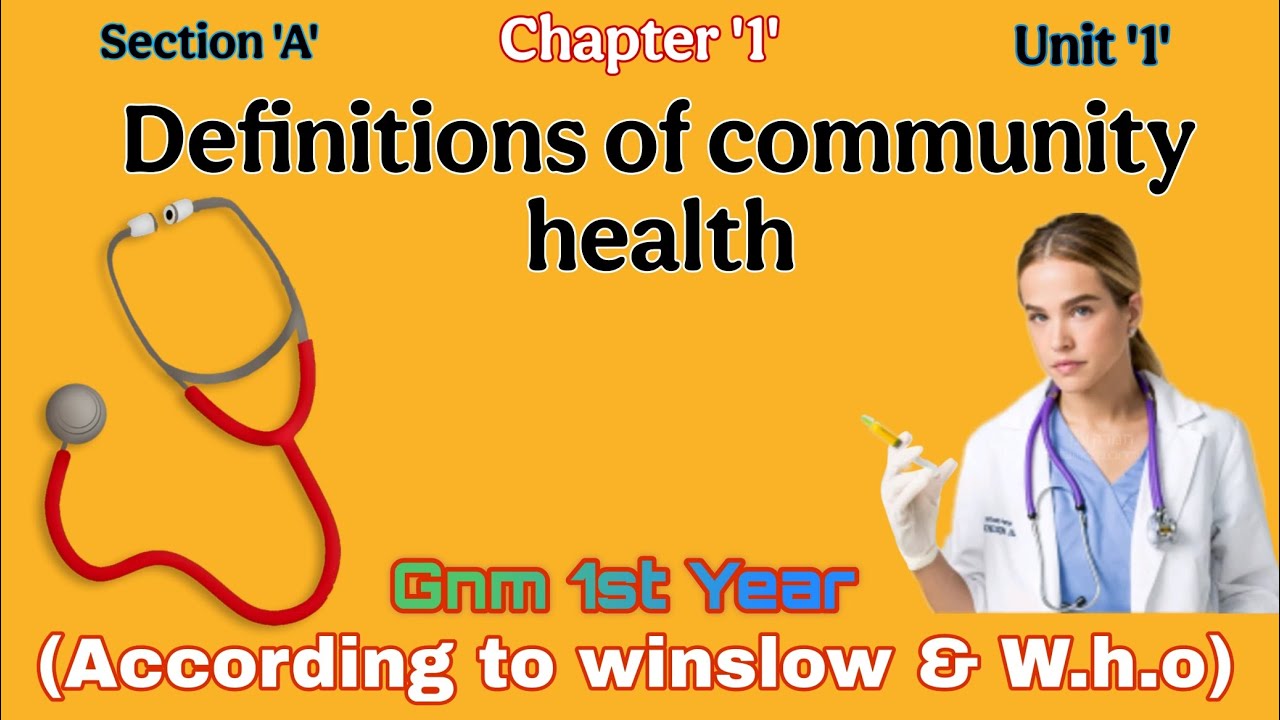 Definition of community health - YouTube