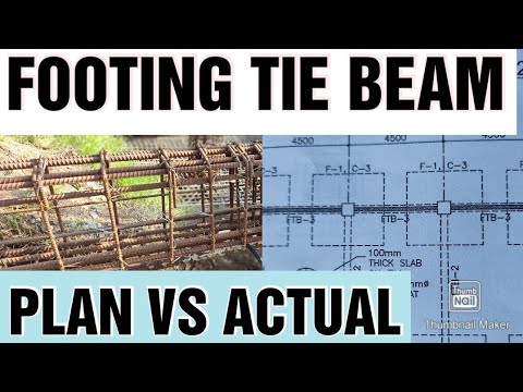 Footing Tie Beam Drawing at Actual - YouTube