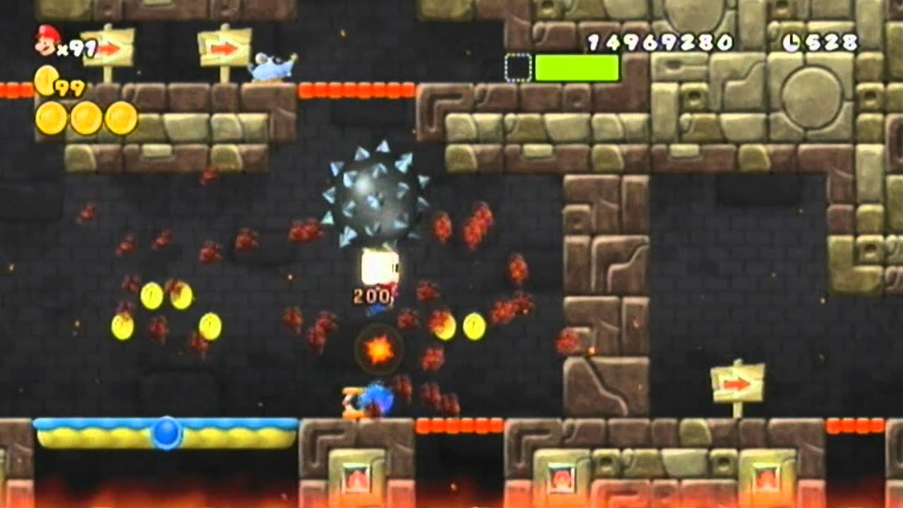 NSMBW 'long' custom level - Derelict factory - YouTube