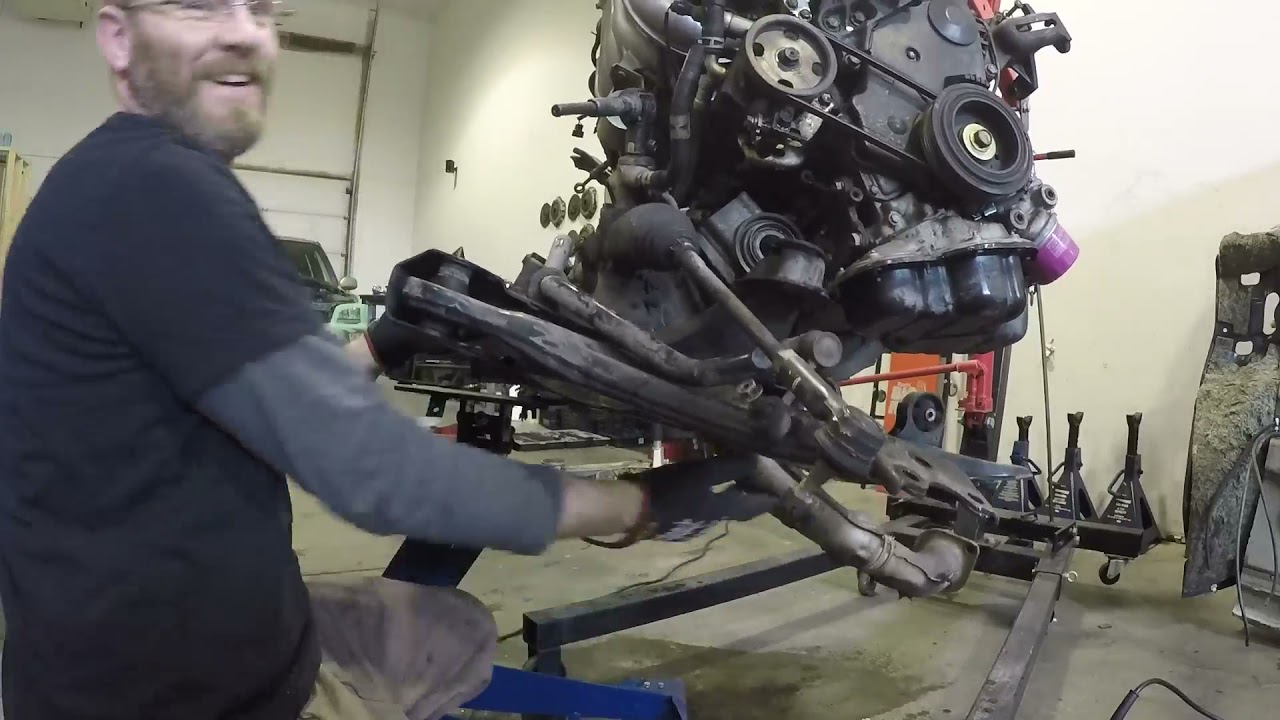 Removing Toyota Subframe from Engine - YouTube