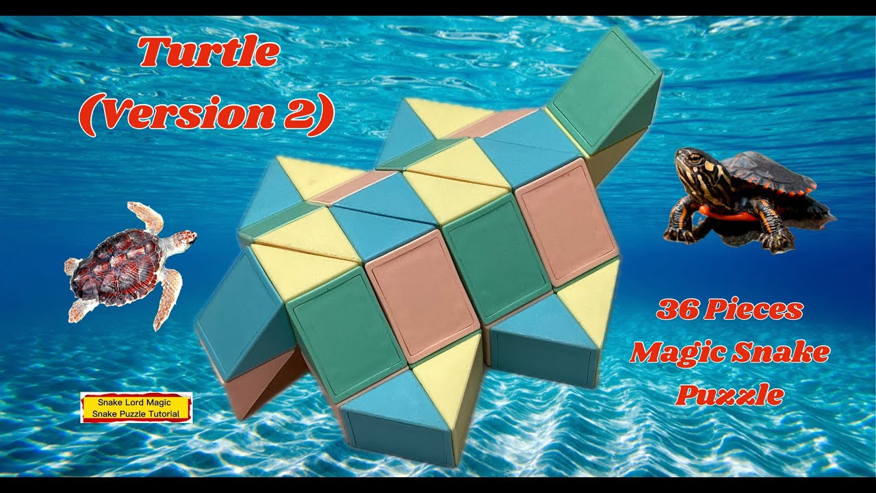 Turtle (version 2) - 36 Pieces Magic Snake Puzzle ...