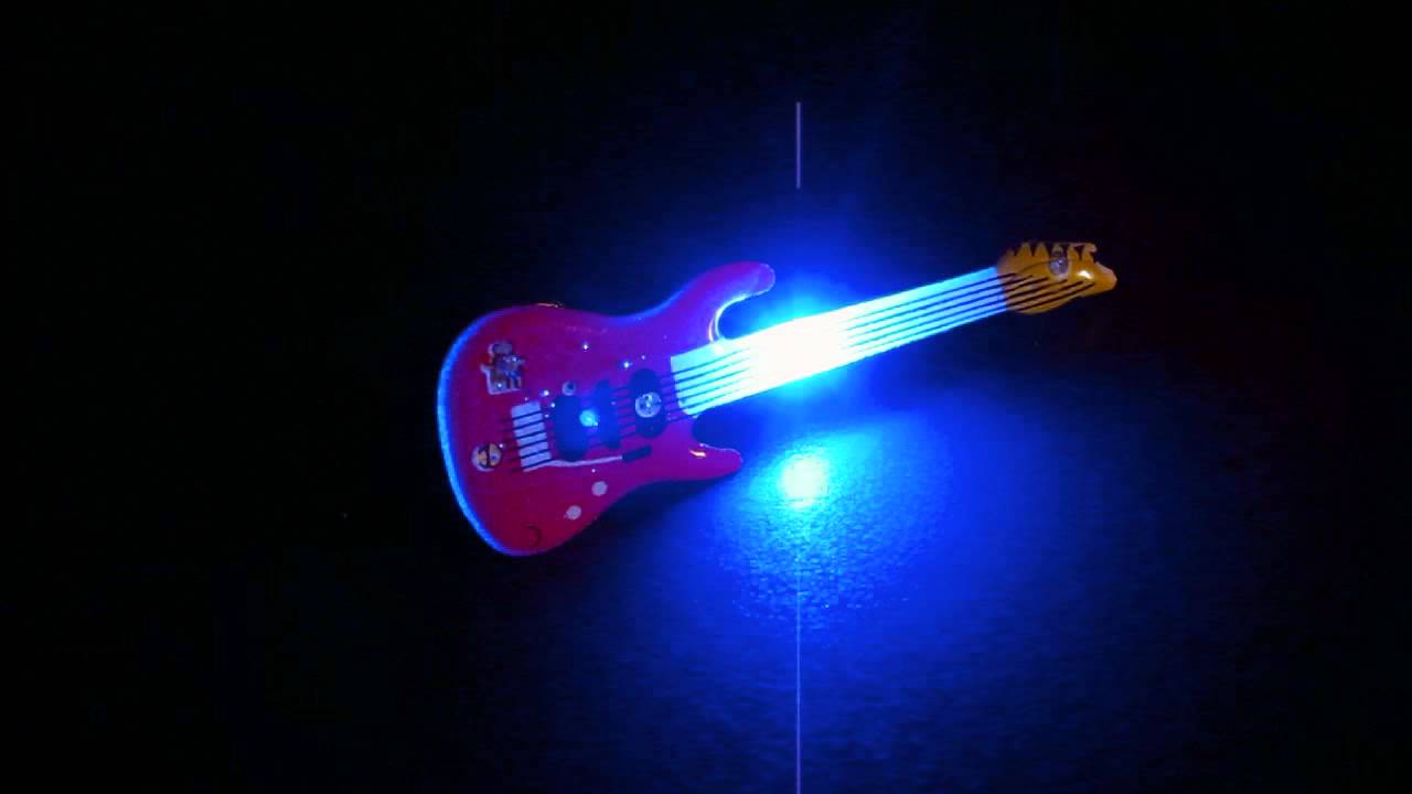 Electric Guitar Flashing Pin Body Light - Glowproducts.com - YouTube