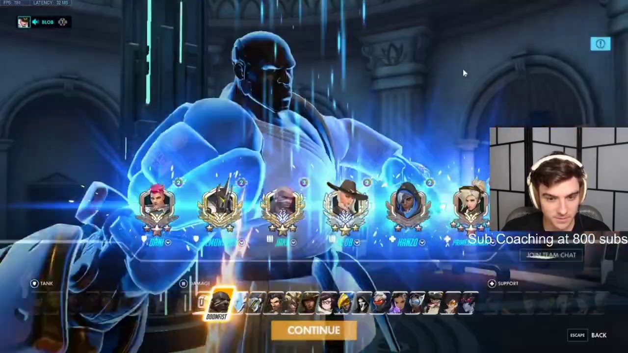 JAKE DOOMFIST AND ECHO GAMEPLAY! [ OVERWATCH SEASON 24 TOP 500 ] - YouTube
