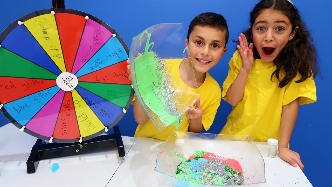 Mystery Wheel of DUMP IT Slime Challenge! - YouTube
