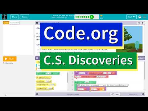 Code.org Lesson 17.6 B Mouse Input | Tutorial with Answers | Ghost ...