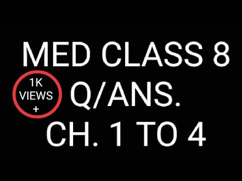 Med chapter 1,2,3,4 question answer if DAV school class 8 - YouTube