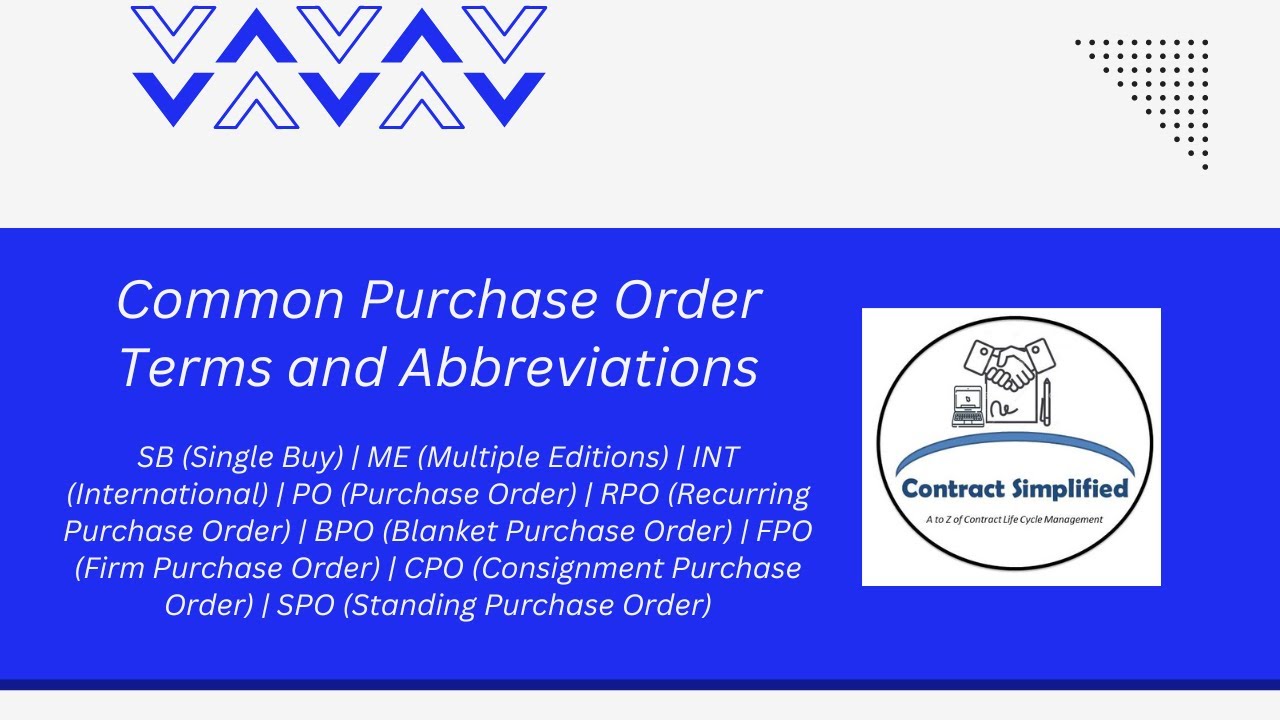 Common Purchase Order Terms and Abbreviations - YouTube